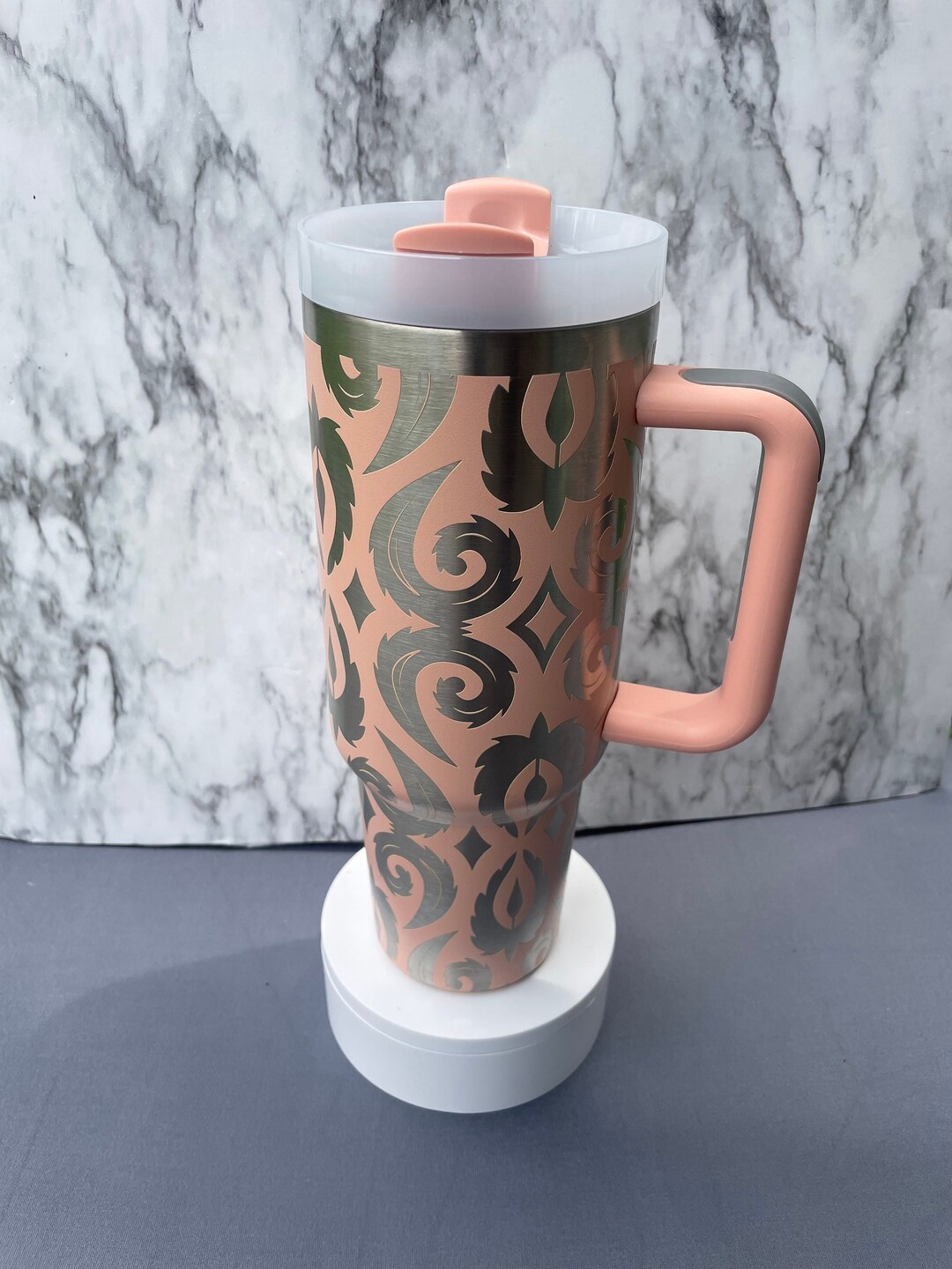 Engraved 40oz Tumbler | Fanley 40oz Tumbler | Damask Tumbler | Boho ...