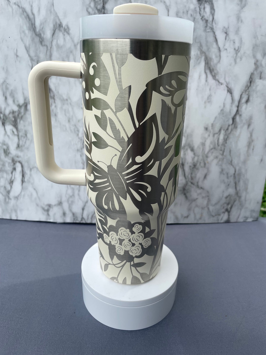 Engraved 40oz Tumbler | Fanley 40oz Tumbler | Butterfly Tumbler ...