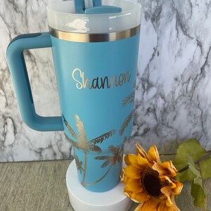 Engraved 40oz Tumbler With Handle | Stan H2.0 Quencher | Personalized ...