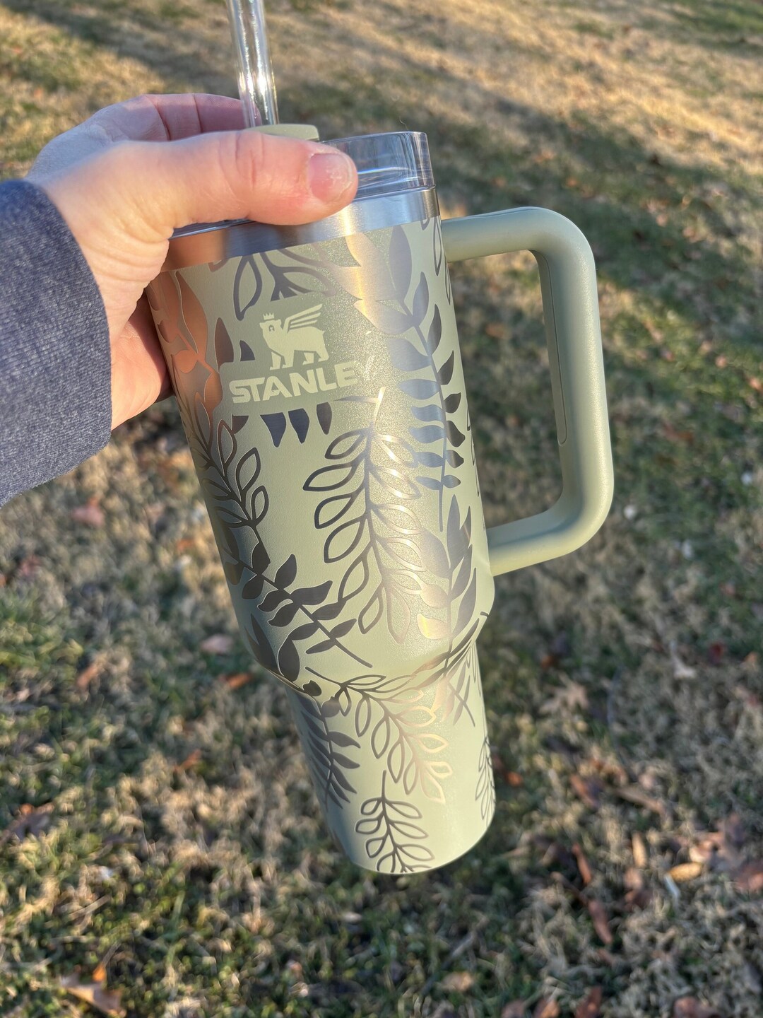 Stanley Engraved Engraved 40oz Tumbler Stanley H2.0 Quencher Leaf ...