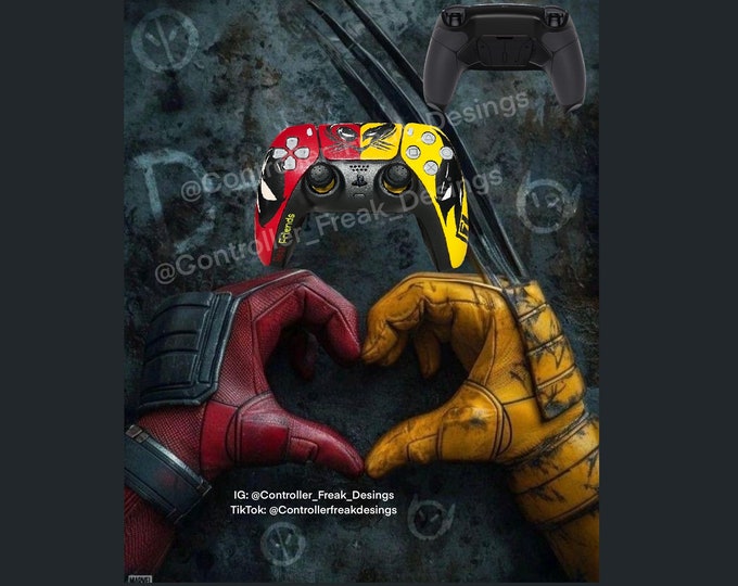 PS5 Deadpool & Wolverine Custom Controller / Scuff Style | 4 ...
