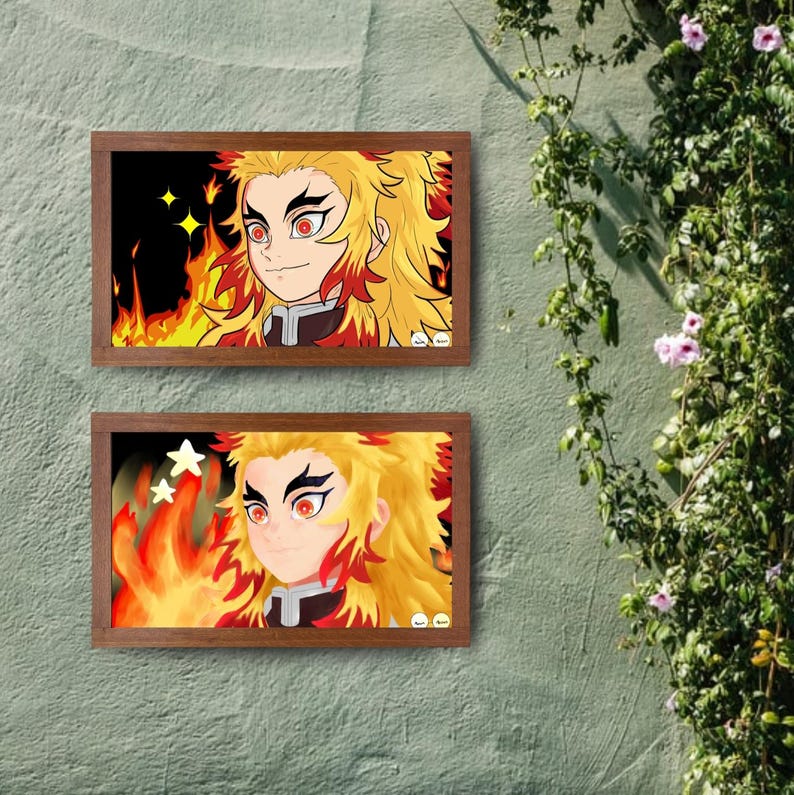 Rengoku Kyojuro Digital Print Digital Painting - Etsy