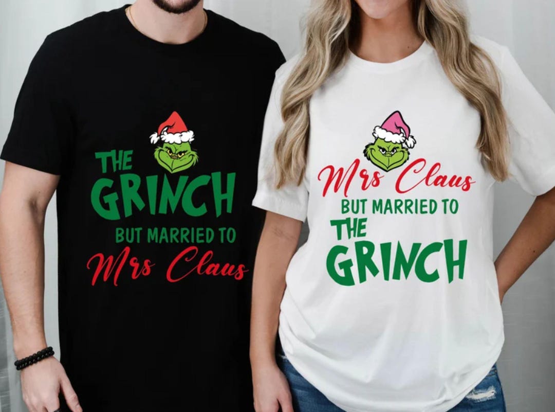 Mrs Claus but Married to the Grinch Shirt, Women Xmas Shirt, Matching ...