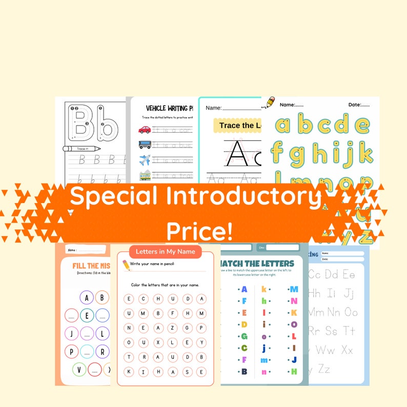 Alphabet Letter Tracing Sheets Practice Worksheets Learn Letters With ...