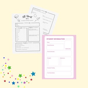All About Me Poster Set 8 Unique Themes for Kids Printable Activity ...