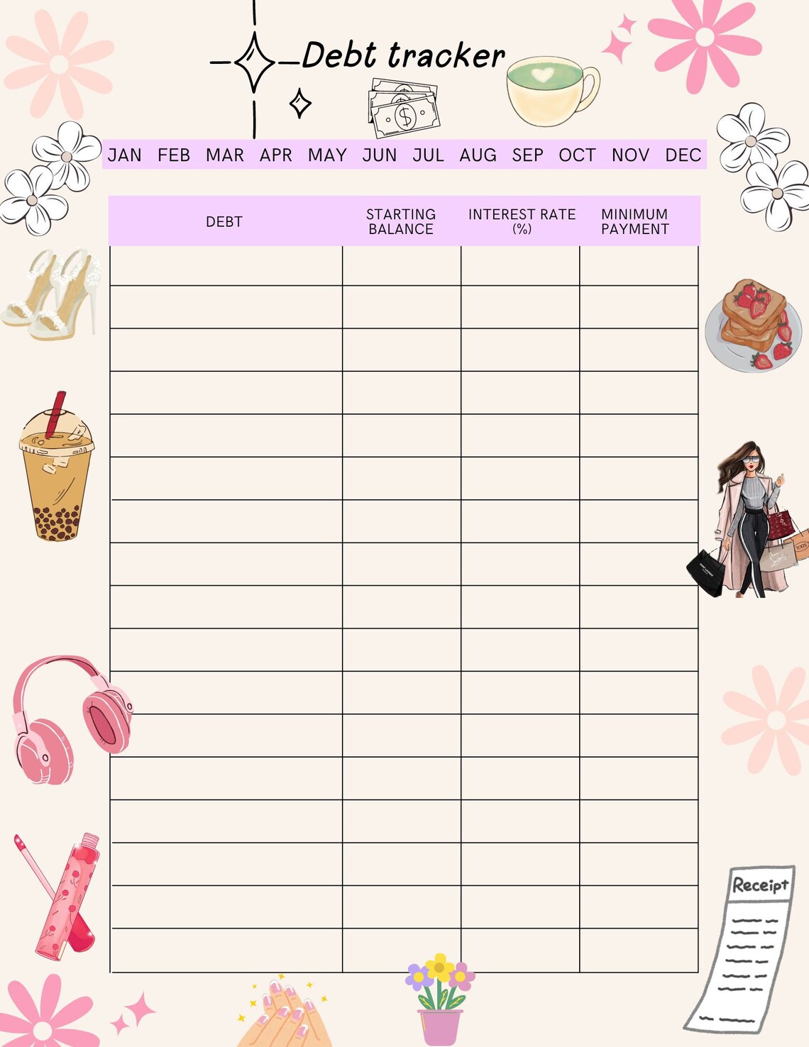 Savvy Finances: Your Ultimate Monthly Digital Budget Tracker - Etsy