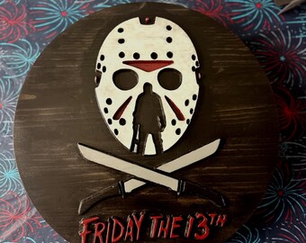 Friday the 13th Sign Friday the 13th Decor Halloween Door Hanger ...