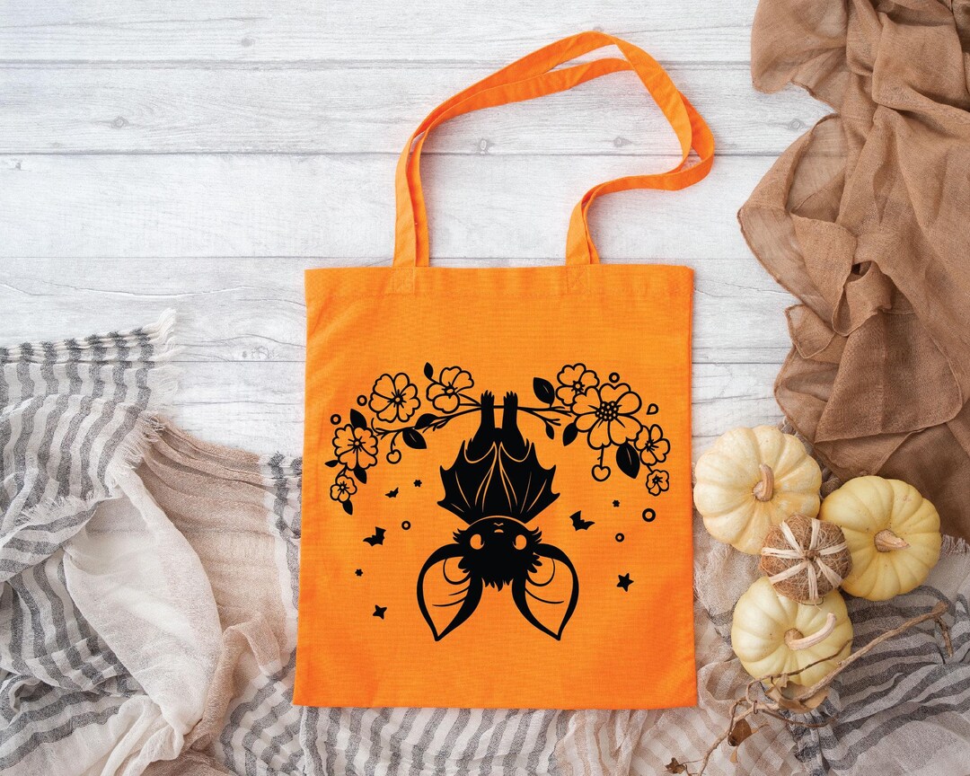 Halloween Bat Bag, Cute Vampire Bat Bag, Floral Cute Bat Bag, Hanging ...