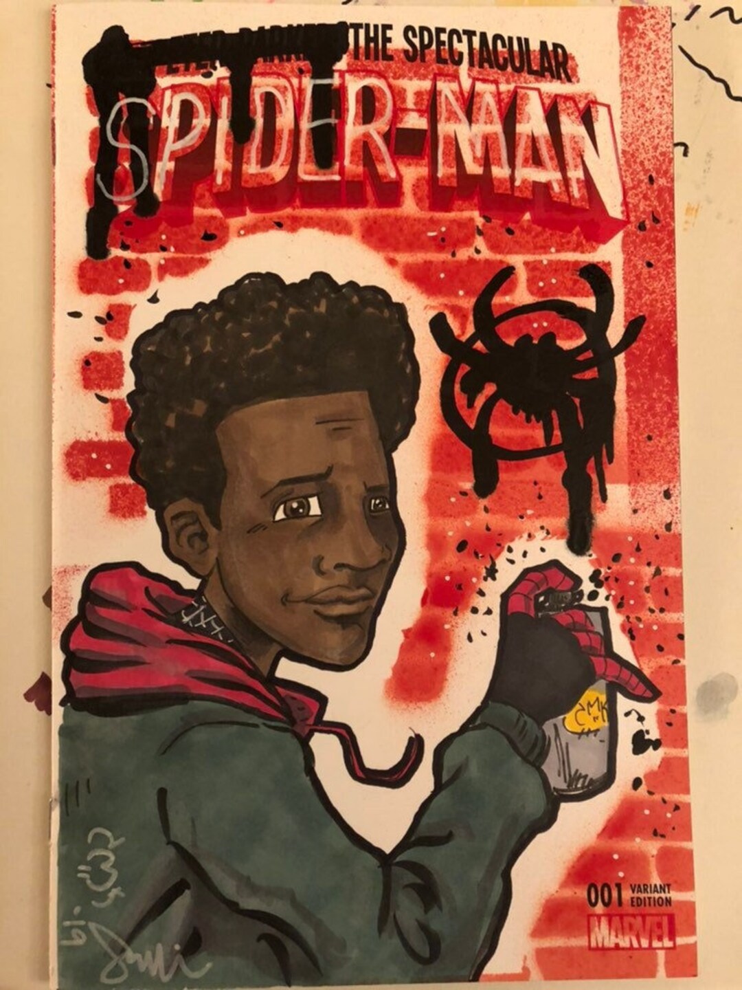 Miles Morales Spiderverse Graffiti Sketch Cover - Etsy