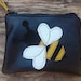 Handmade Bee Coin Purse, Black Recycled Leather,bee Purse,bee Coin ...