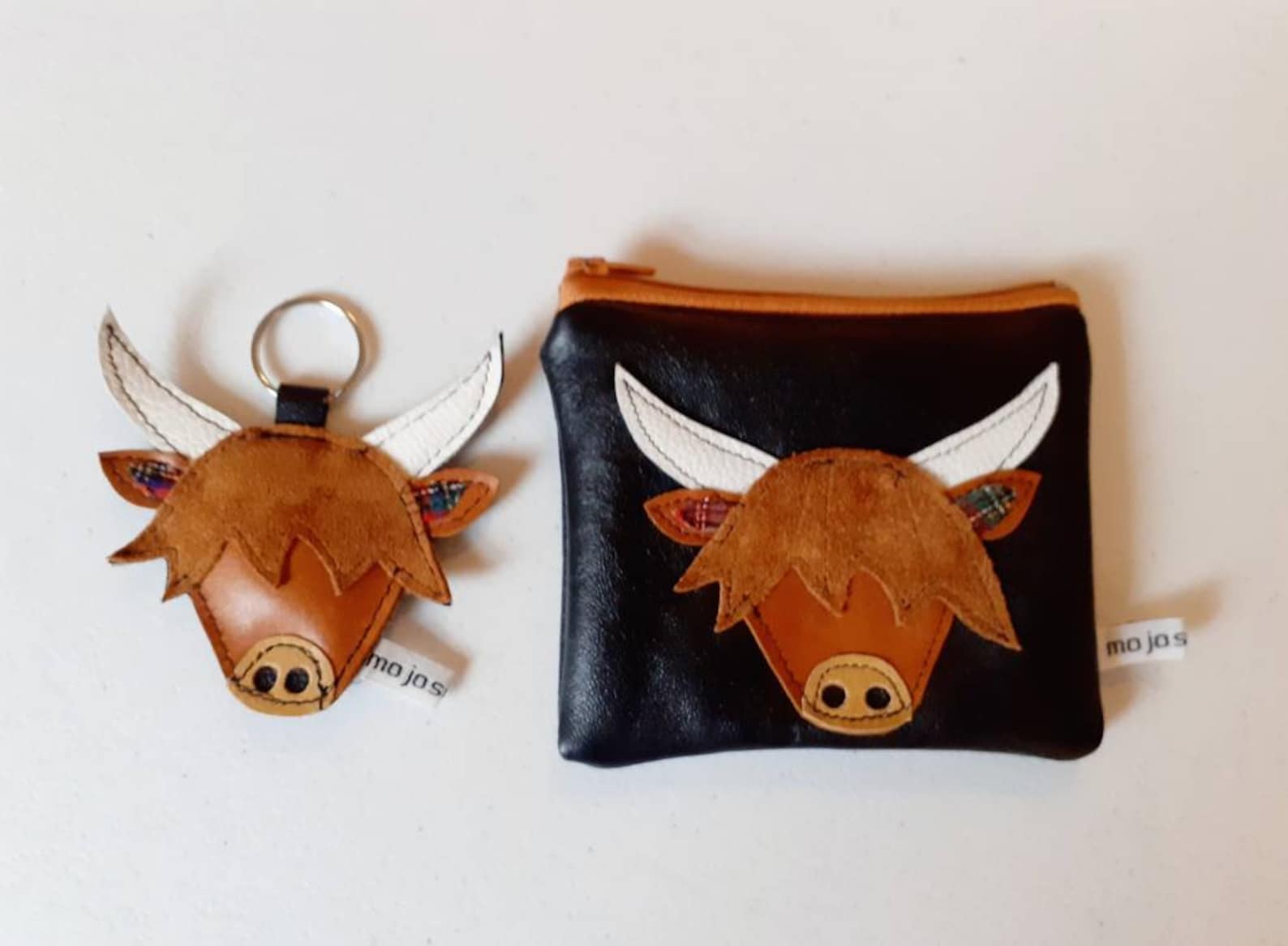 Highland Cow Keyring Leather Cow Keyring Cow Keychain Cow | Etsy UK