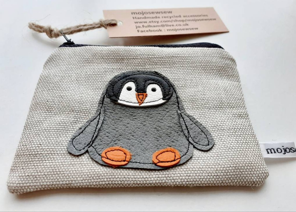 Penguin Coin Purse Penguin Purse Penguin Pouch Natural - Etsy