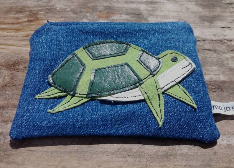 Handmade Recycled Turtle Denim Purse Turtle Purse Seaside - Etsy