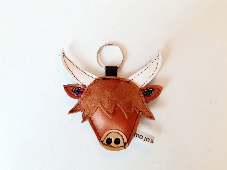 Highland Cow Keyring Leather Cow Keyring Cow Keychain Cow - Etsy UK