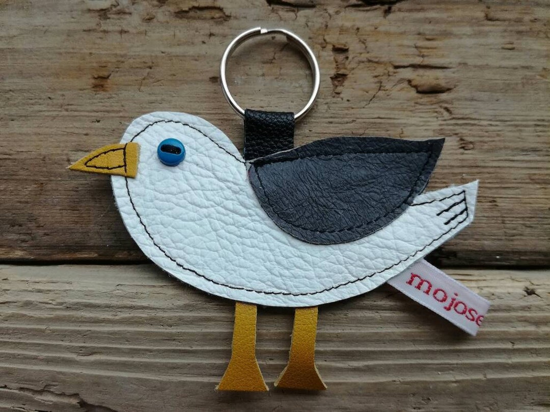 Seagull Keyring, Leather Keyring,seagull,bird, Bird Keyring,gull ...