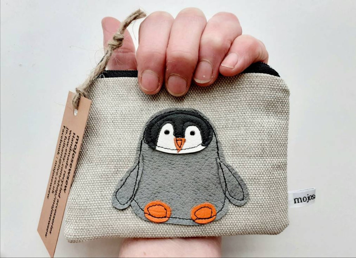 Penguin Coin Purse Penguin Purse Penguin Pouch Natural | Etsy