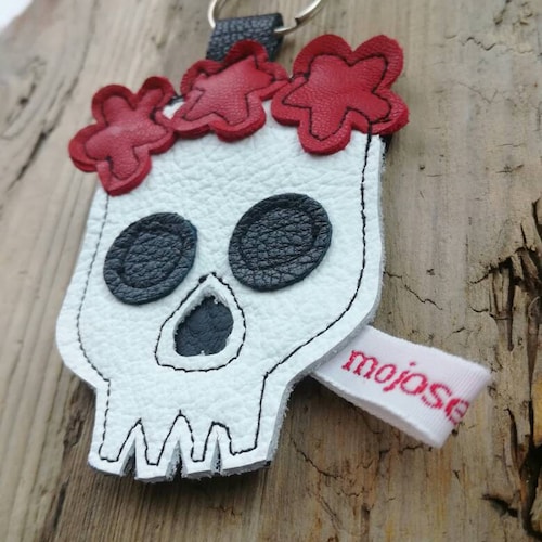 Sugar Skull Keychain Day of the Dead Keychain Skull - Etsy