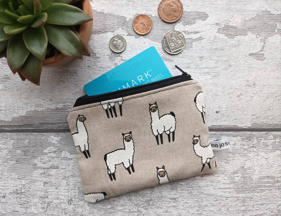 Alpaca Print Purse,alpaca Coin Purse,linen Alpaca Purse, Alpaca Pouch ...