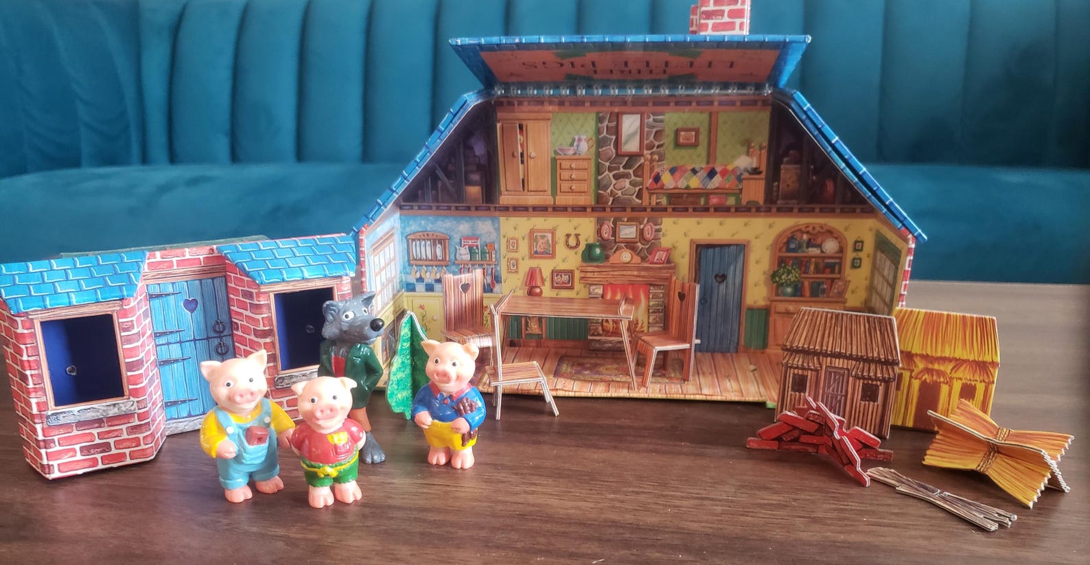 The Three Little Pigs Story and Playset - Etsy