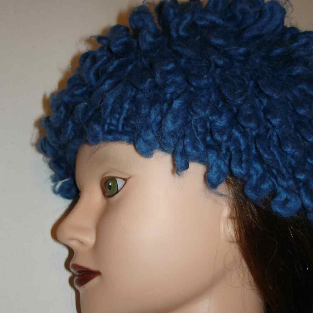 Fun Vintage Loopy Blue Wool Acrylic Blend Hat Unique Skullcap - Etsy