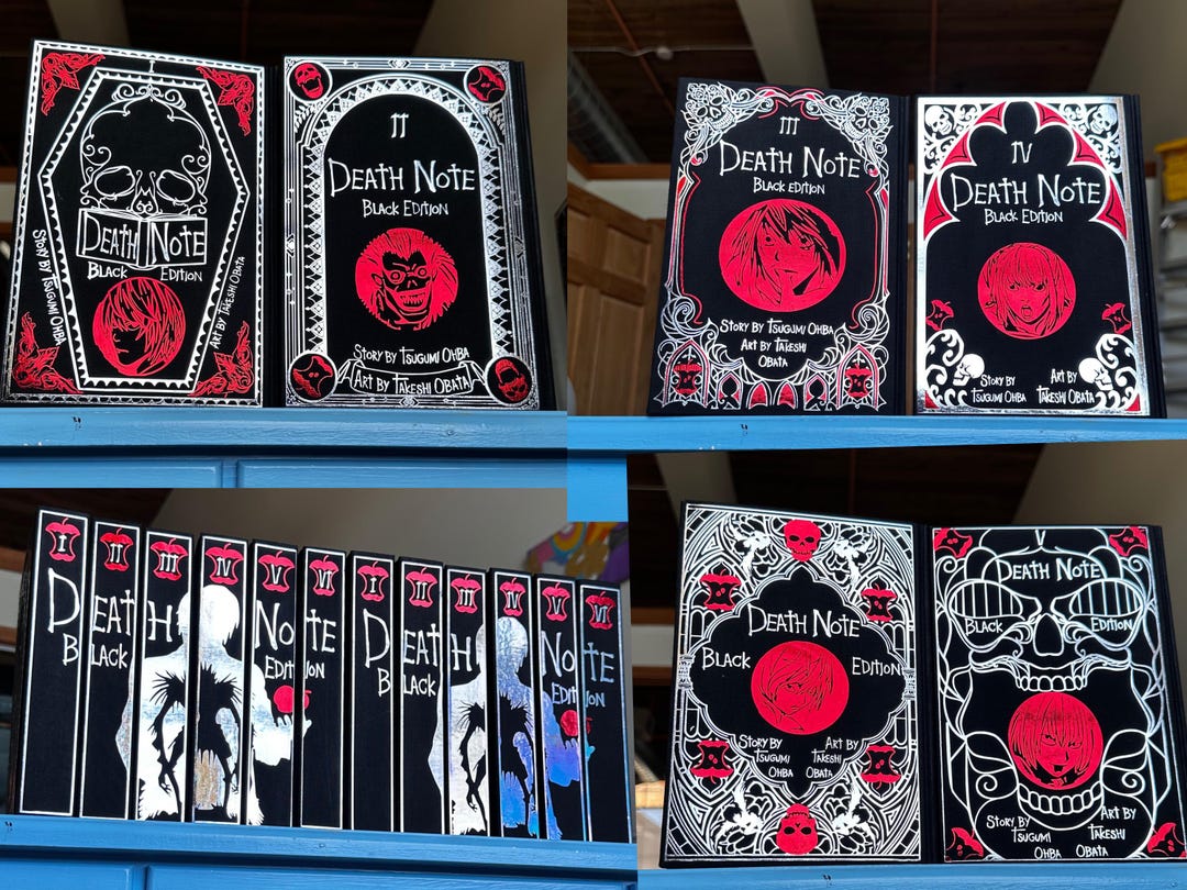Death Note Black Edition Series Rebind | All 6 Volumes as Hardcovers ...
