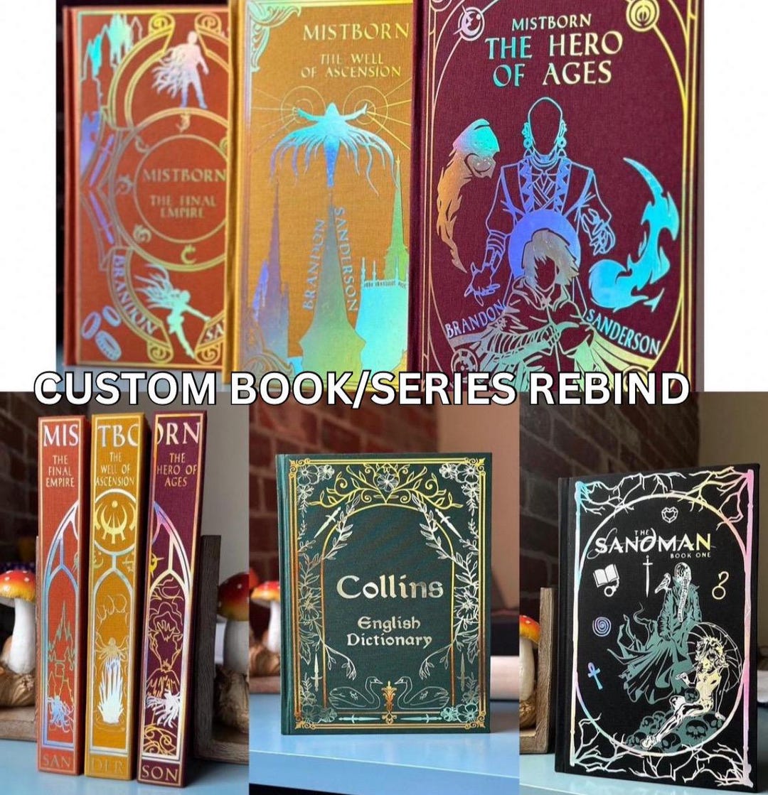Custom Book Rebind Custom Series Rebind Custom Book Binding Customized Editions Of Your 