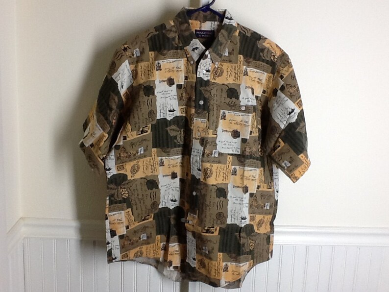 Roundtree & Yorke Camp Button Down Shirt Size Large Chest 52 - Etsy
