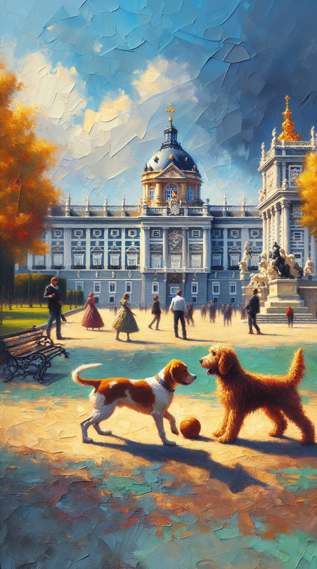 Custom Dog Paintings, Spain Poster, Travel Poster Print, Dog Oil ...