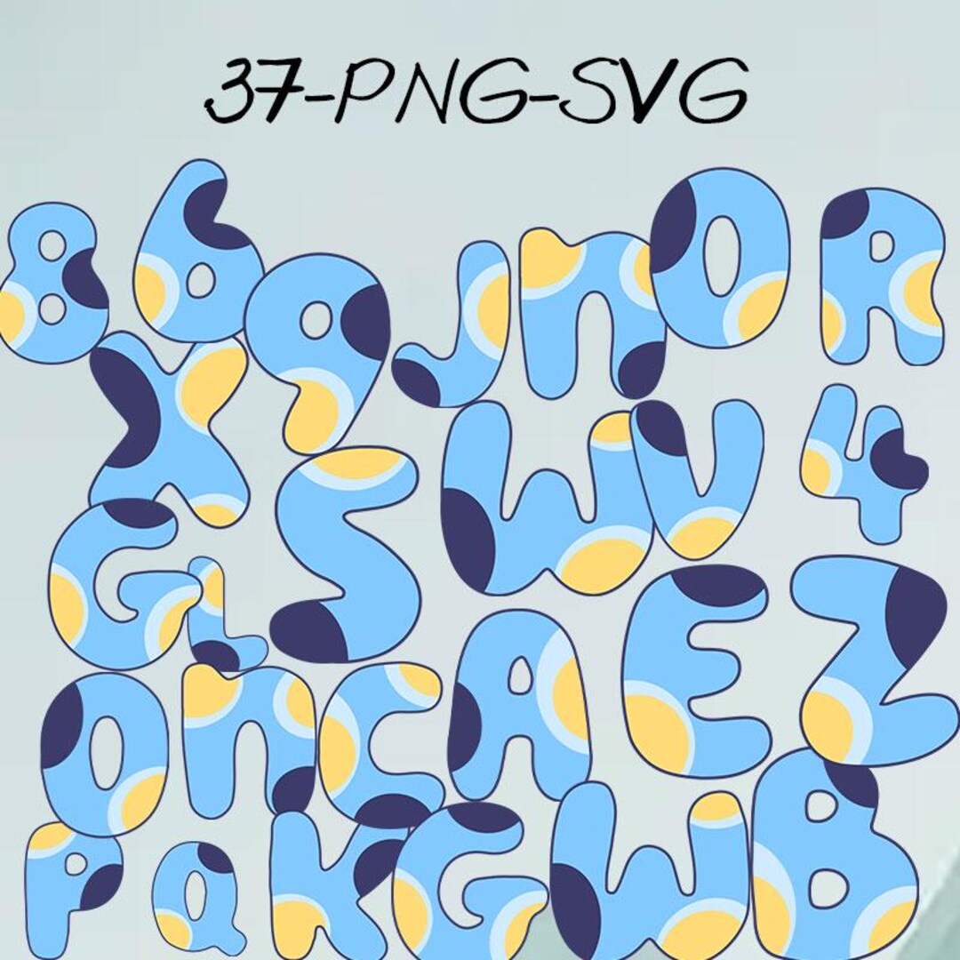 Cute Doodle Alphabet PNG High-quality Transparent Letter Designs - Etsy