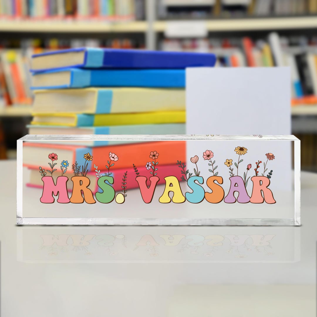 Personalized Teacher Desk Name Plate, Teacher Appreciation Gift, Custom ...
