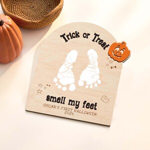 Customized DIY Halloween Footprint Sign, Halloween Footprint or ...