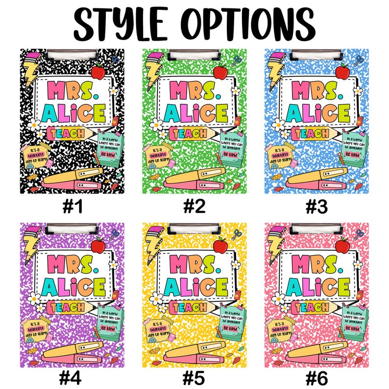 Customized Teacher Clipboard Gift, Composition Notebook Clipboard ...