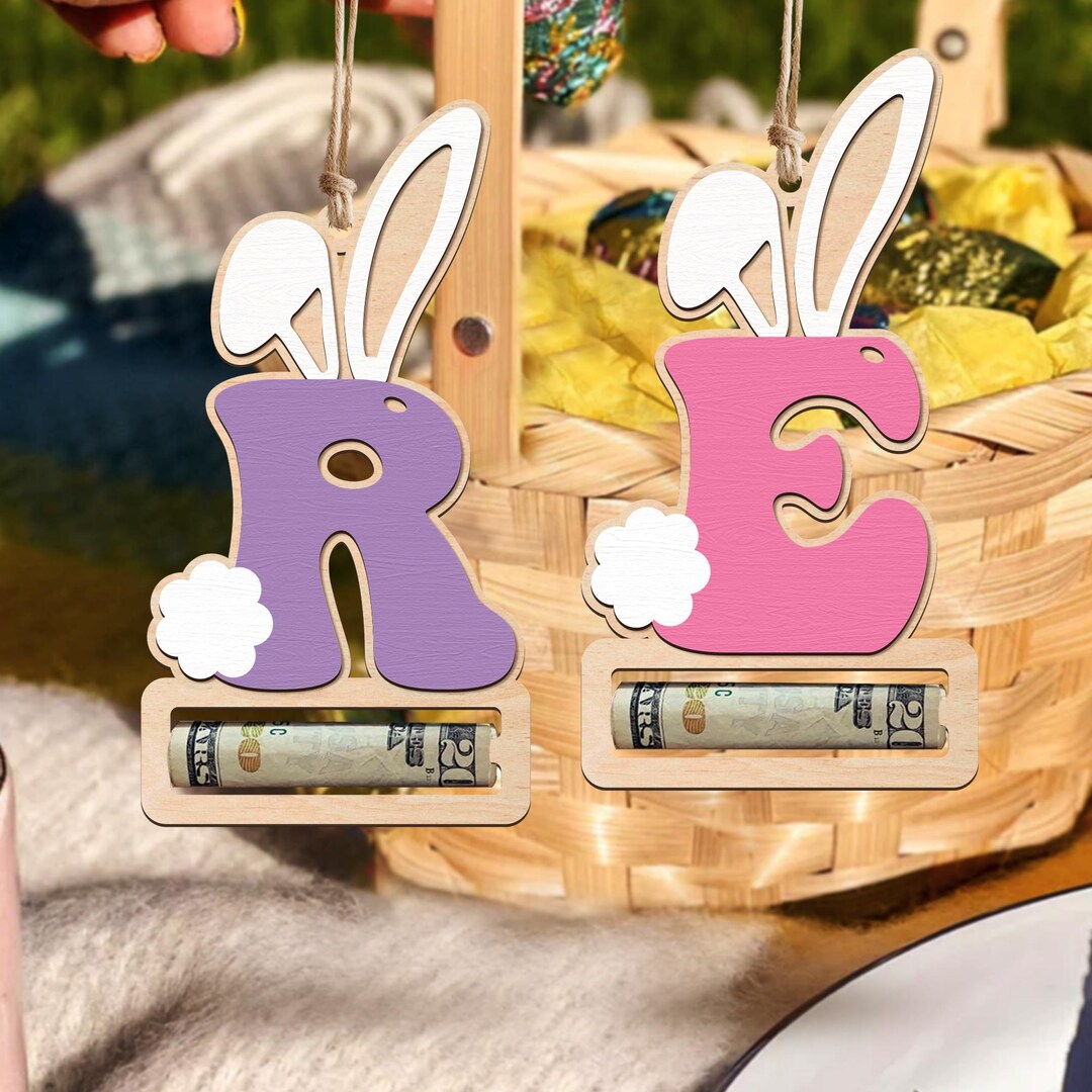 Personalized Easter Basket Money Holder, Easter Money Holder Tags ...