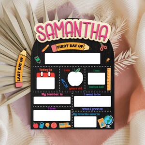 Custom Back to School Board With Name, Personalized First Day of School ...