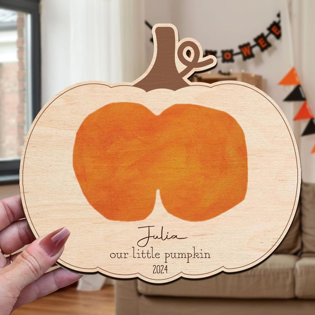 Custom DIY Baby Bum Pumpkin Sign, Baby’s First Halloween Craft, Our ...
