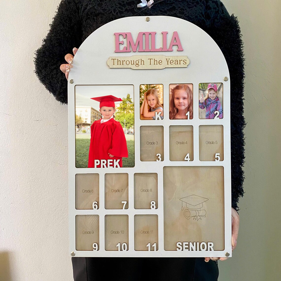 K to Graduation School Picture Frame, K to Senior Grade School Photo ...