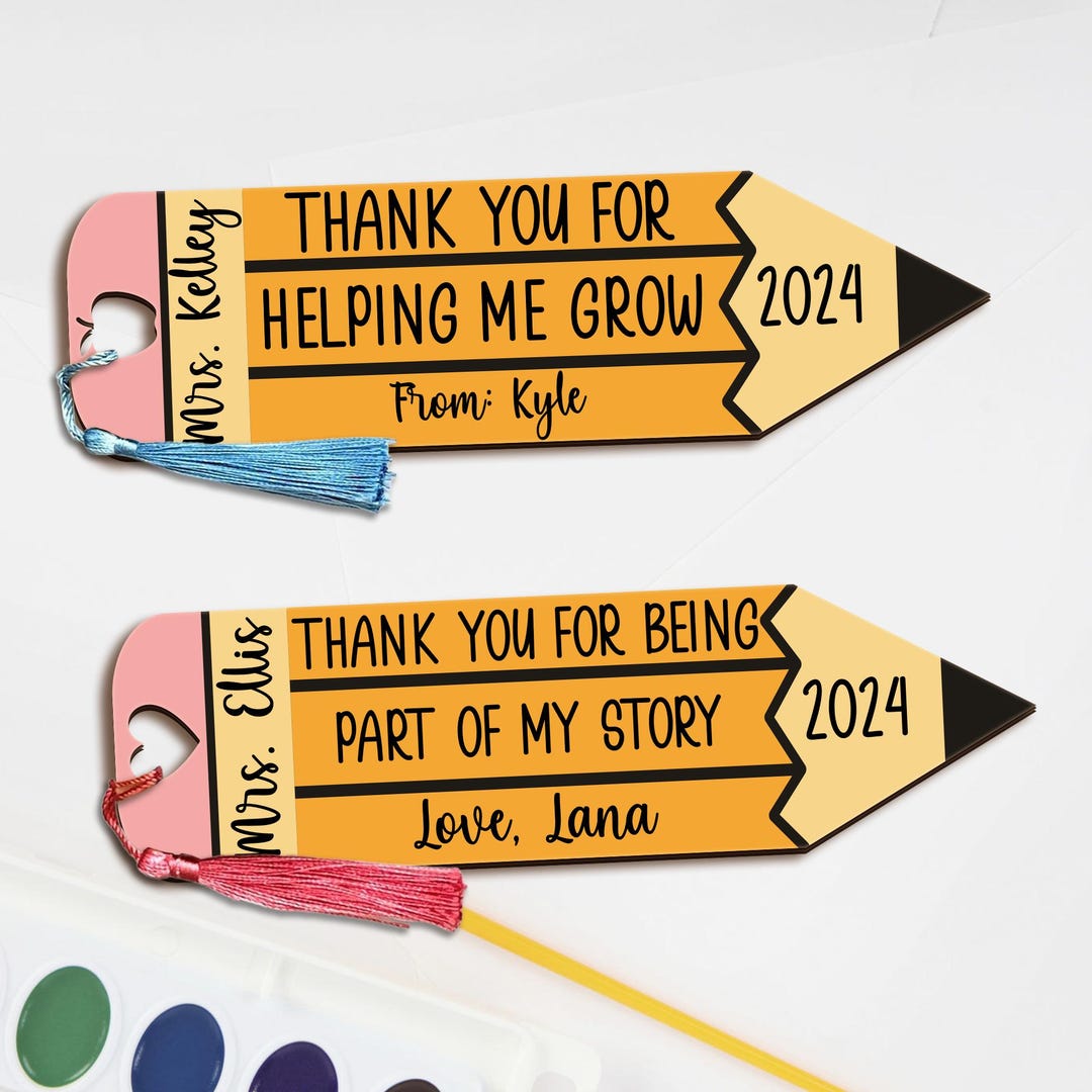 Personalized Teacher Bookmark Wooden Gift, Bookmark Teacher Gift ...