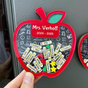 Personalized Teacher Apple Magnet, Thank You Teacher Gifts, End of ...