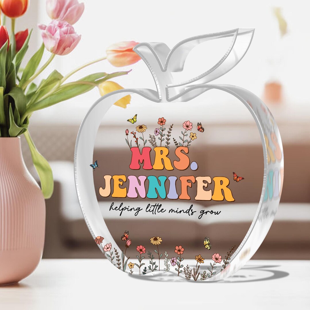 Customized Teacher Acrylic Block Desk Sign, Teacher Desk Name Plate ...