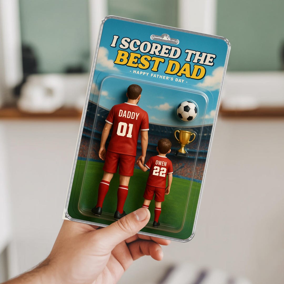 Custom I Scored the Best Dad Soccer Shape Acrylic Blocks, Father's Day ...
