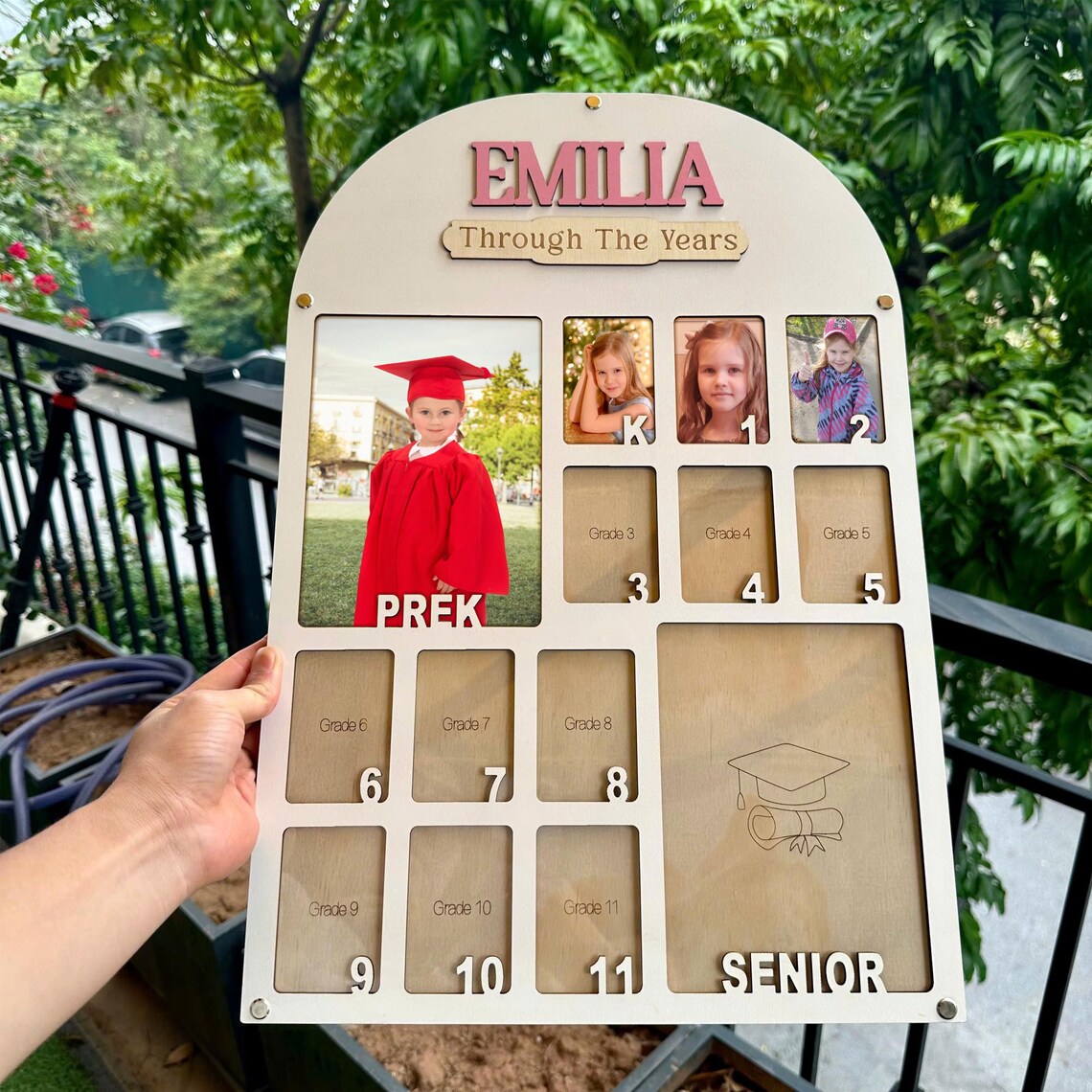 K to Graduation School Picture Frame, K to Senior Grade School Photo ...