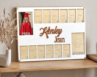 K to Graduation School Picture Frame, K to Senior Grade School Photo ...
