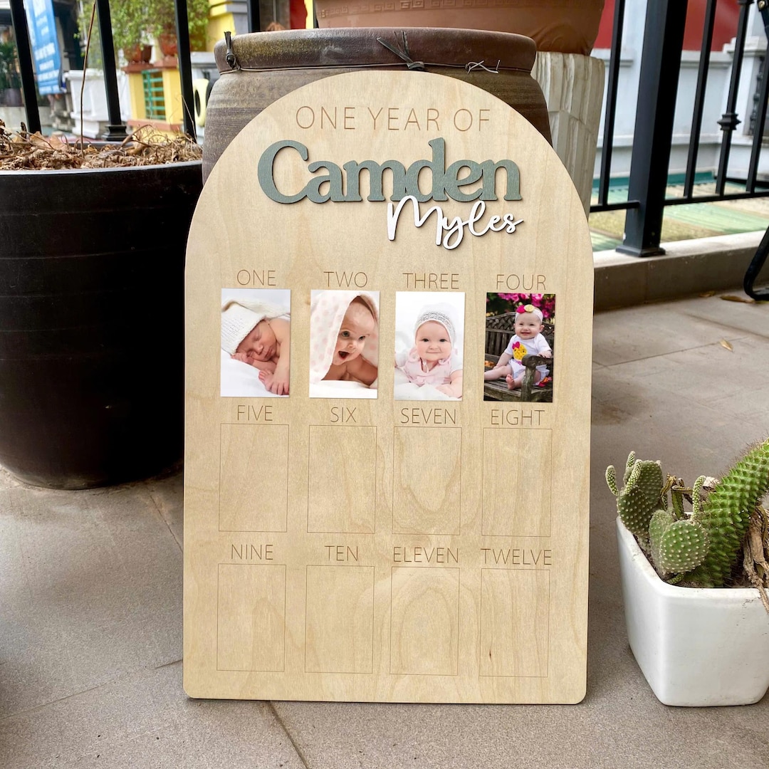 My First Year of Photo Board, One Year of Photo Board, First Year Board ...