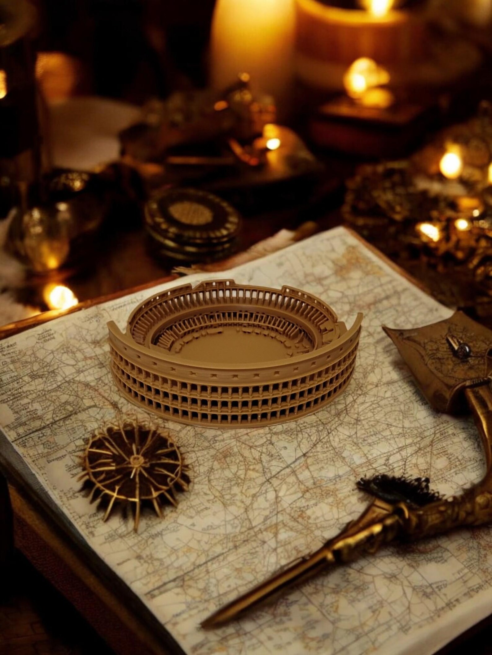 3D Printed Mini Roman Colosseum Model Ancient Rome Decor Ancient Rome ...