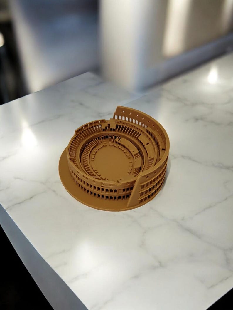 3D Printed Mini Roman Colosseum Model Ancient Rome Decor Ancient Rome ...
