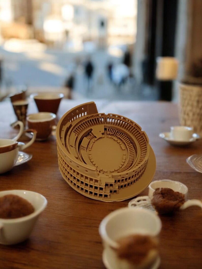 3D Printed Mini Roman Colosseum Model Ancient Rome Decor Ancient Rome ...