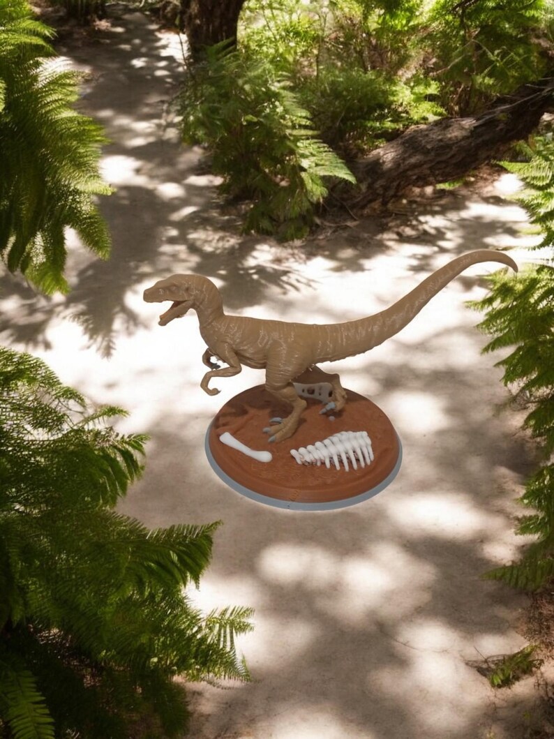 3D Printed Raptor Mini Statue Raptor Art Velociraptor 3D Printed Animal ...