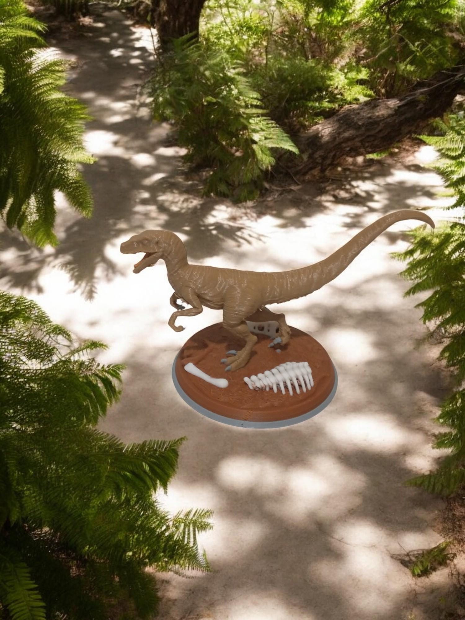 3D Printed Raptor Mini Statue Raptor Art Velociraptor 3D Printed Animal ...