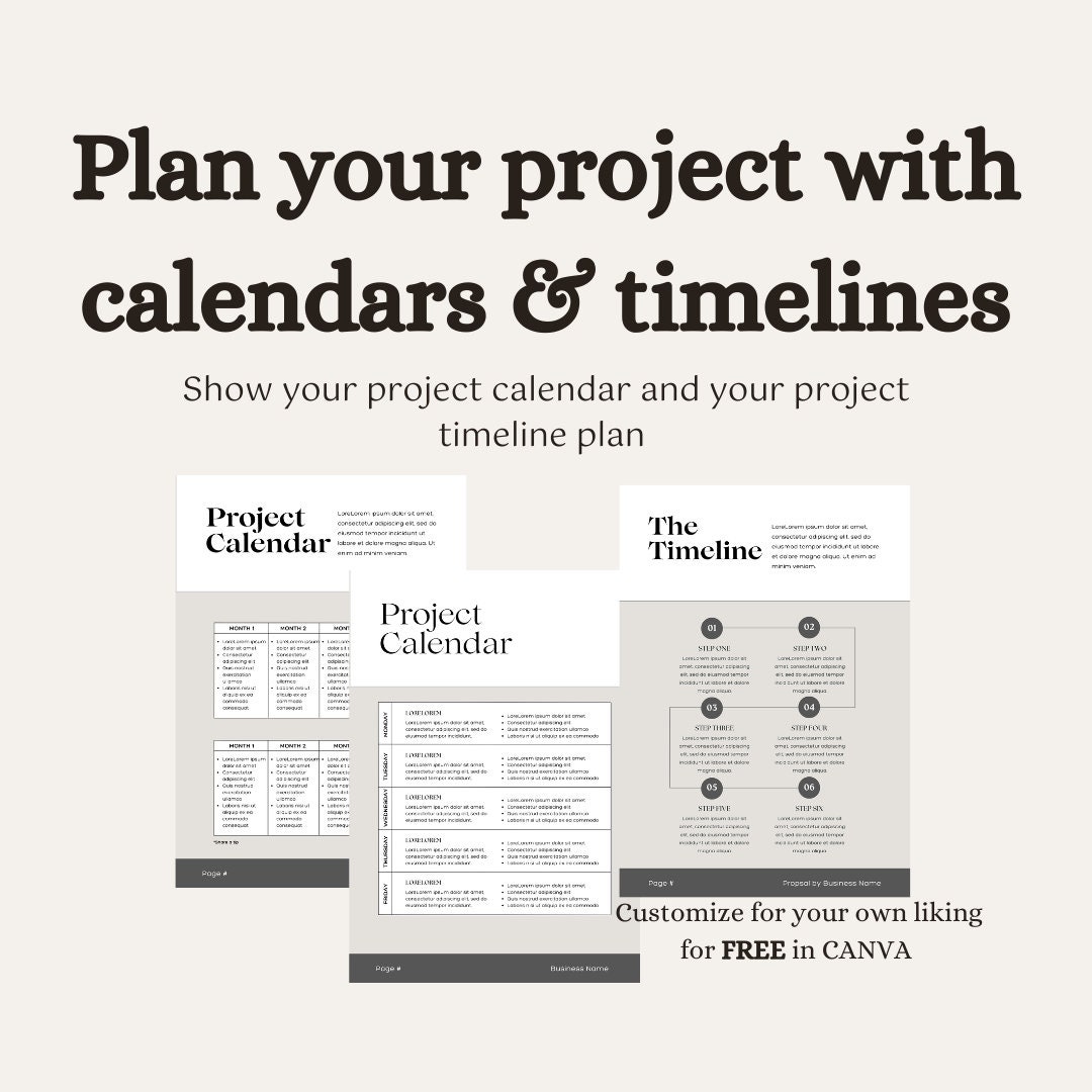 18 Pages Editable CANVA Project Proposal Templates for Business - Etsy