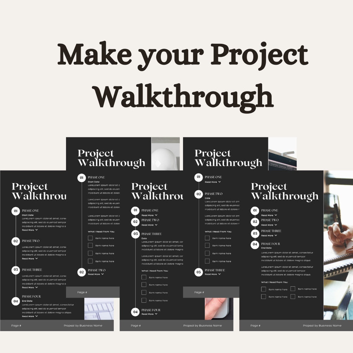 18 Pages Editable CANVA Project Proposal Templates for Business - Etsy